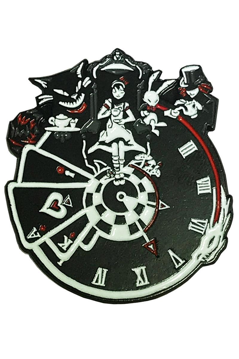 Alice In Wonderland Clock Pin Vampirefreaks