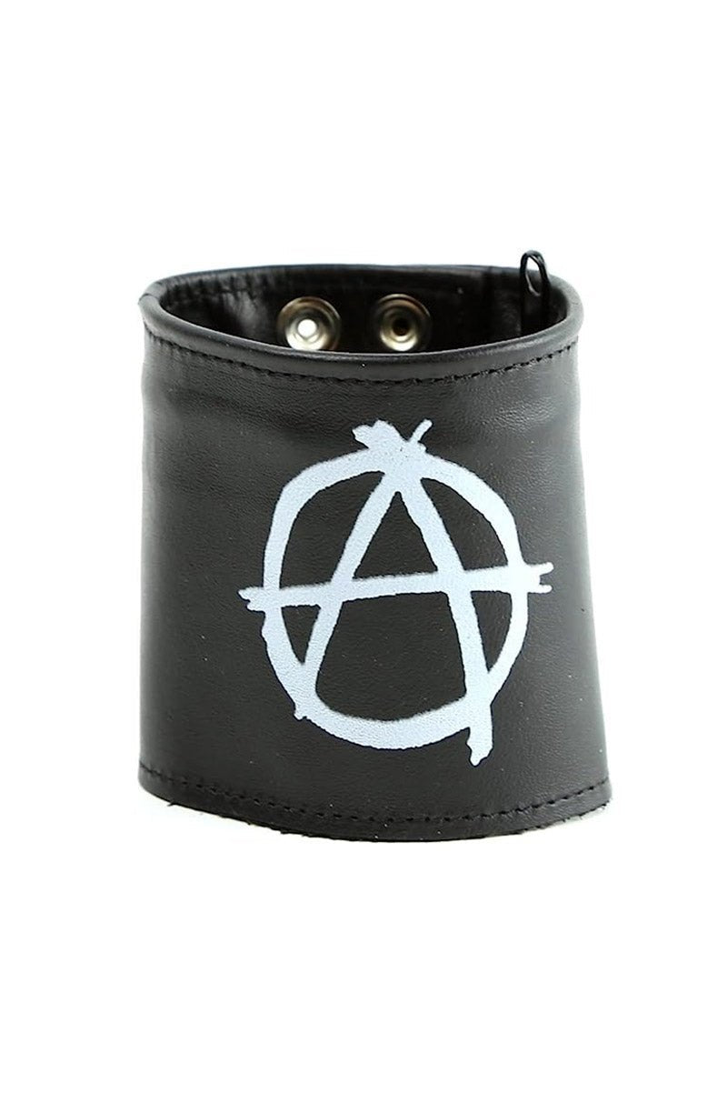 Anarchy Leather Cuff Bracelet Vampirefreaks