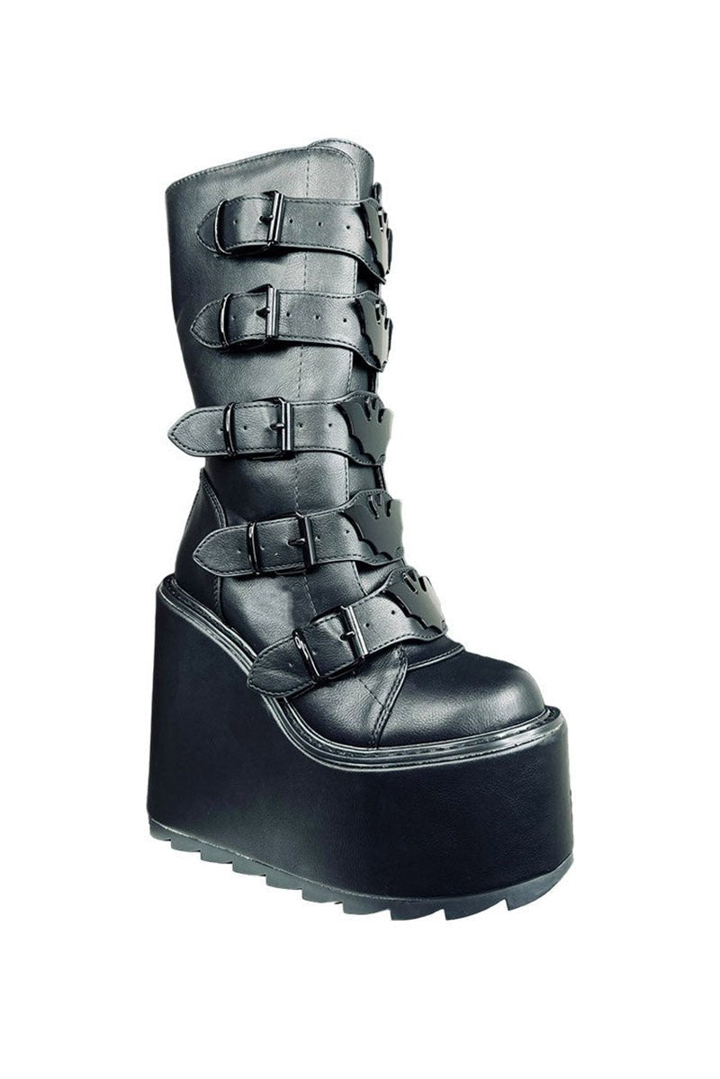 Dune Bat Goth Platform Boots Blackout 6