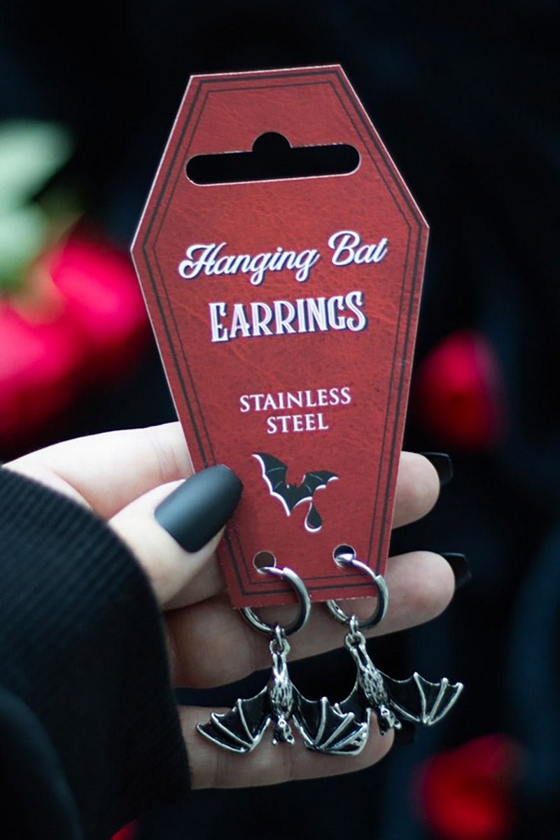 Gothic Hanging Bat Earrings – VampireFreaks