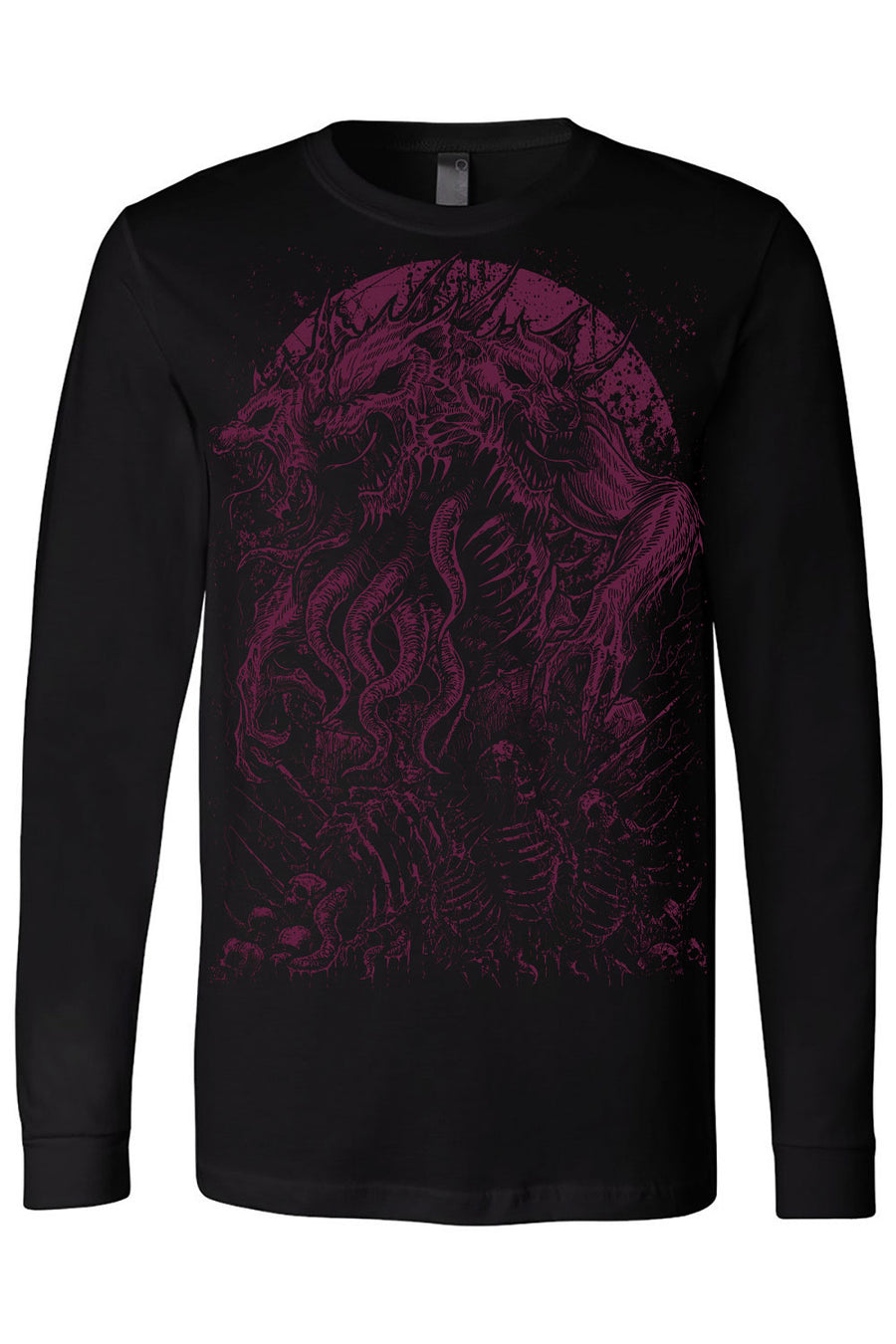 Three-Headed Werewolf T-shirt [WINE RED] – VampireFreaks