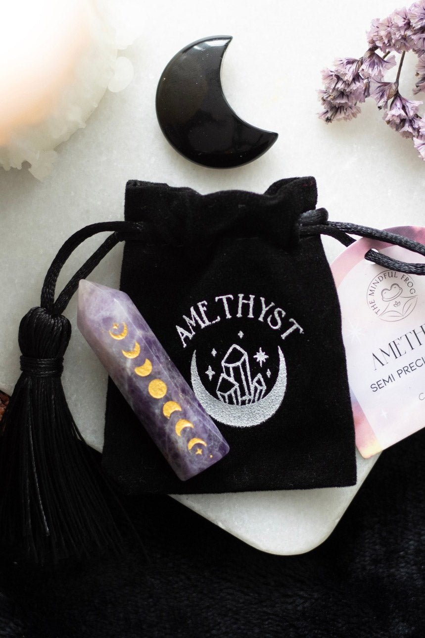 Amethyst Moon Phase Crystal Point – VampireFreaks
