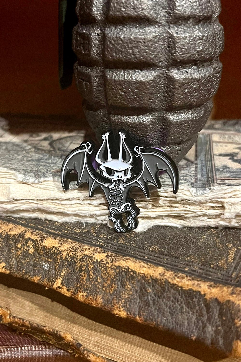 Batty Bones Enamel Pin – VampireFreaks