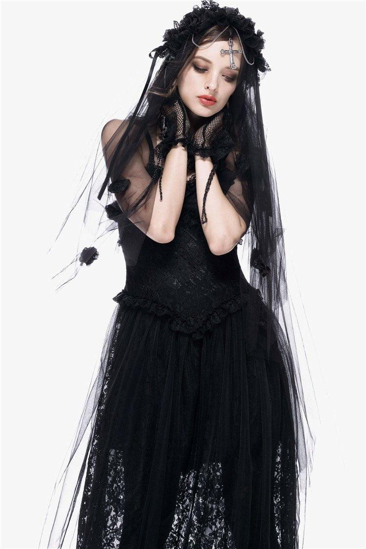 Black Bride Vintage Goth Bridal Veil – VampireFreaks