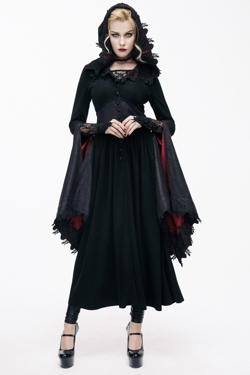 Blood Crimson Satin-Lined Cloak – VampireFreaks