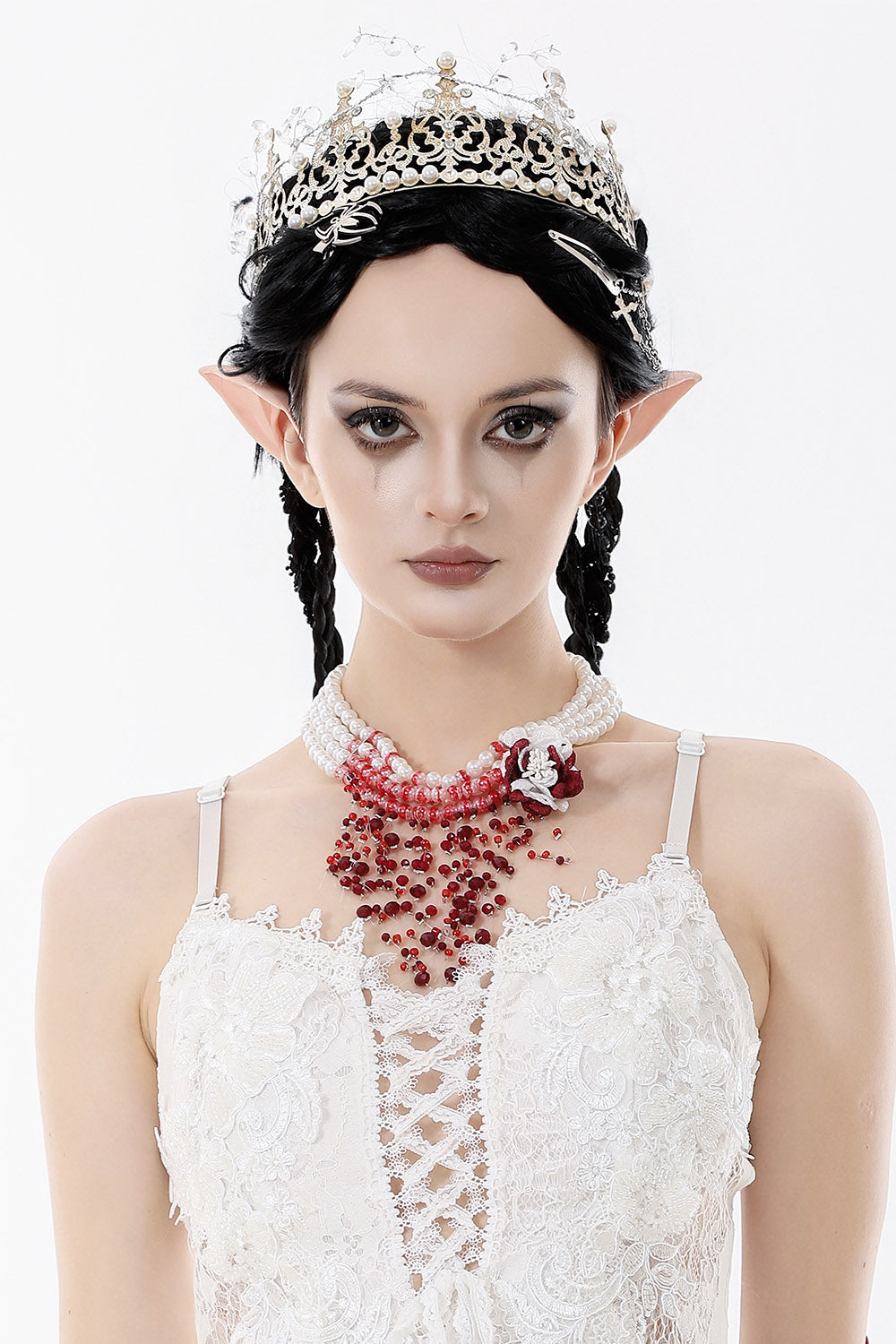 Off with Her Head Bloody Pearl Choker – VampireFreaks