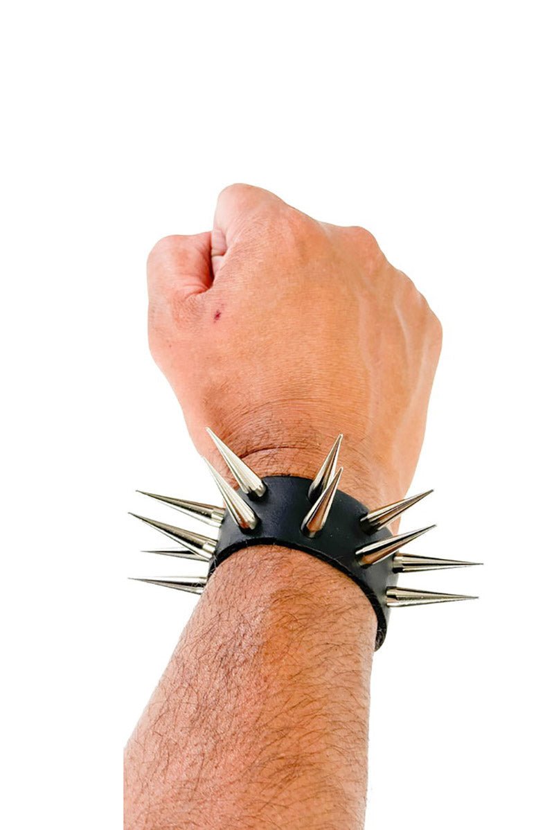 Spiked Studded Leather outlet Wristband with Interchangeable