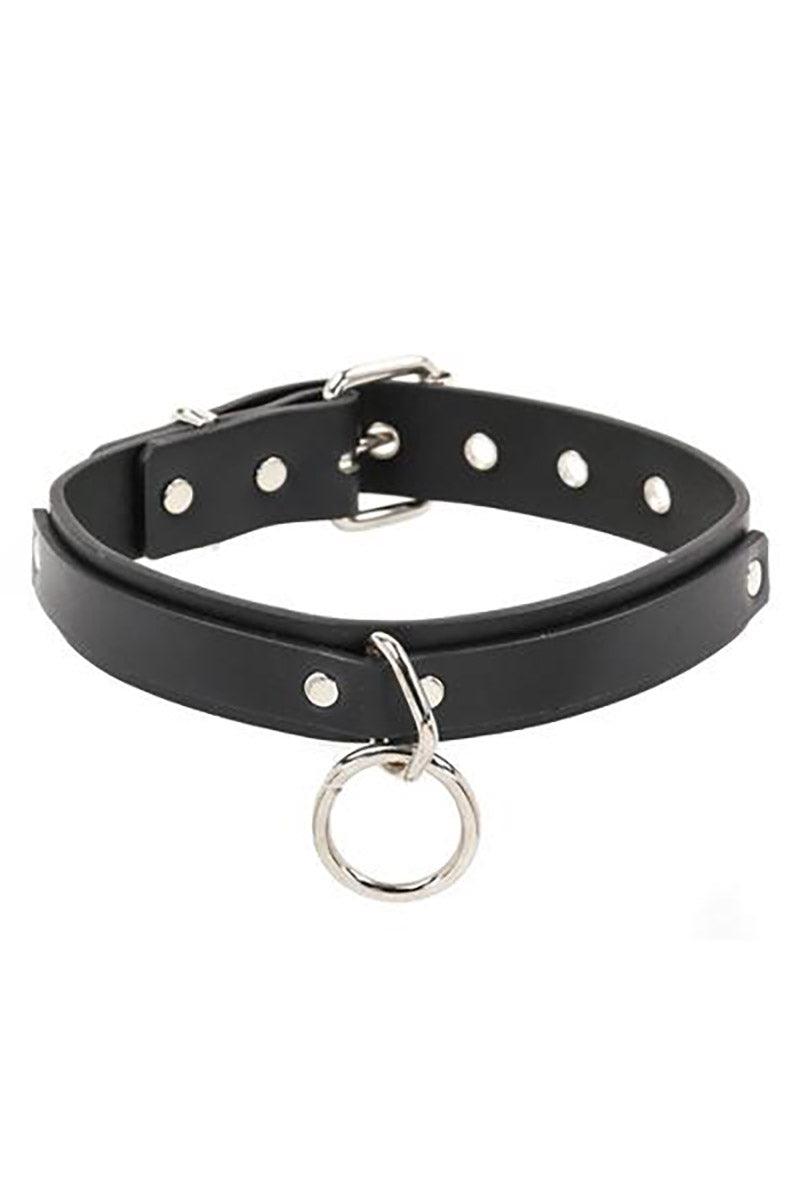 Choked Up Over U Choker [Black Leather] – VampireFreaks