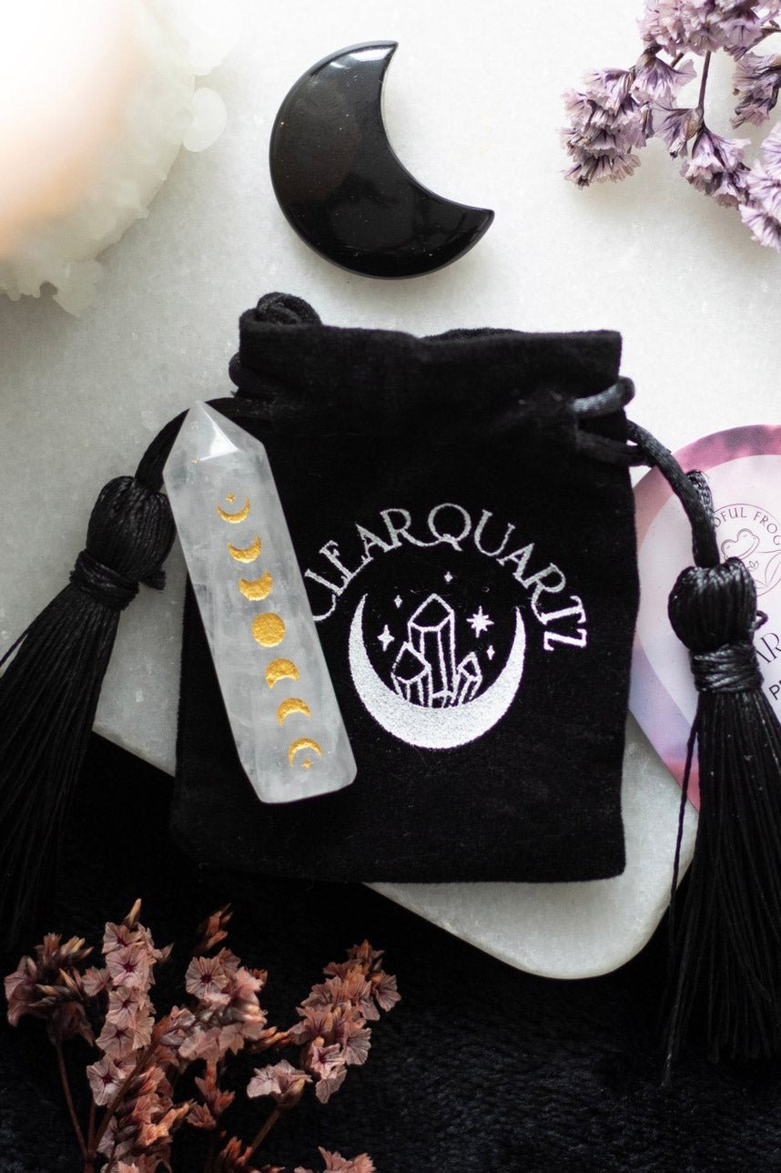 Clear Quartz Moon Phase Crystal Point – VampireFreaks