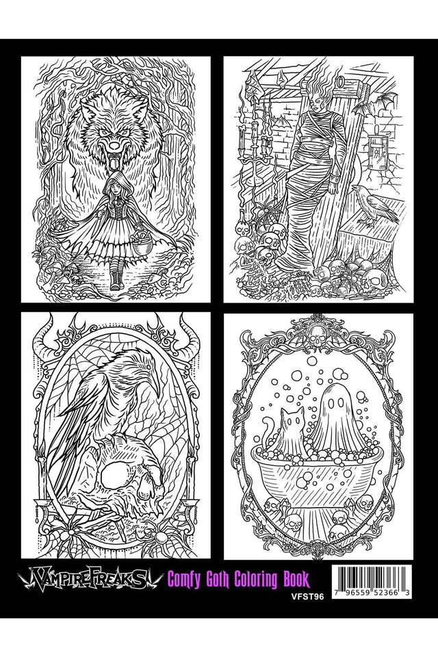 Comfy Goth Coloring Book For Adults – VampireFreaks