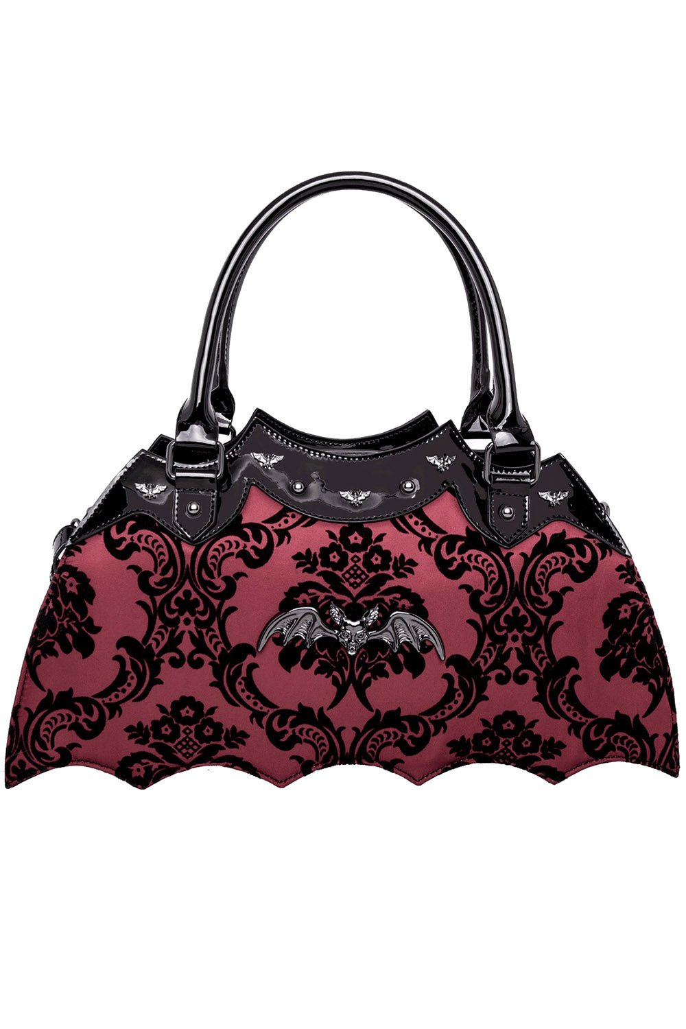 Damask Bat Handbag [RED] – VampireFreaks