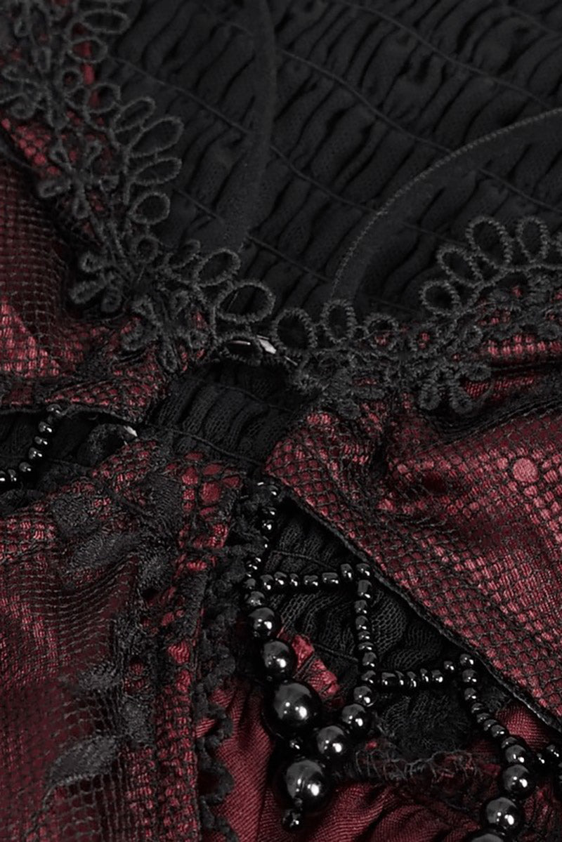 Blood Burgundy Beaded Goth Dress – VampireFreaks