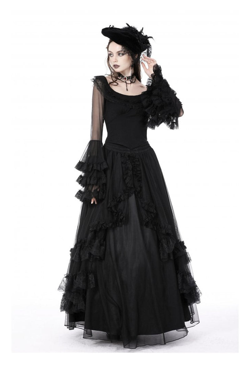 Dead Dahlias Maxi Skirt – VampireFreaks