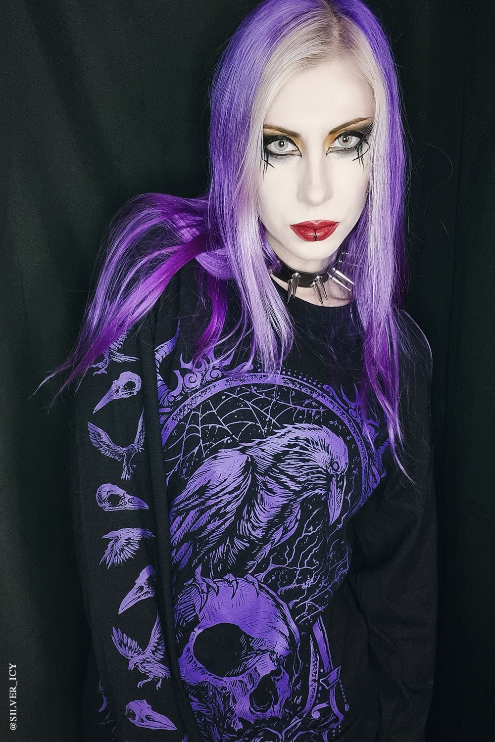 Death Raven T-shirt [PURPLE] – VampireFreaks