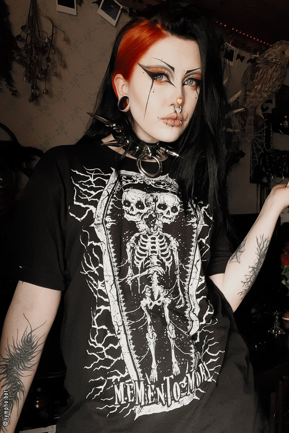 Memento Mori Conjoined Skeleton Twins T-shirt – VampireFreaks