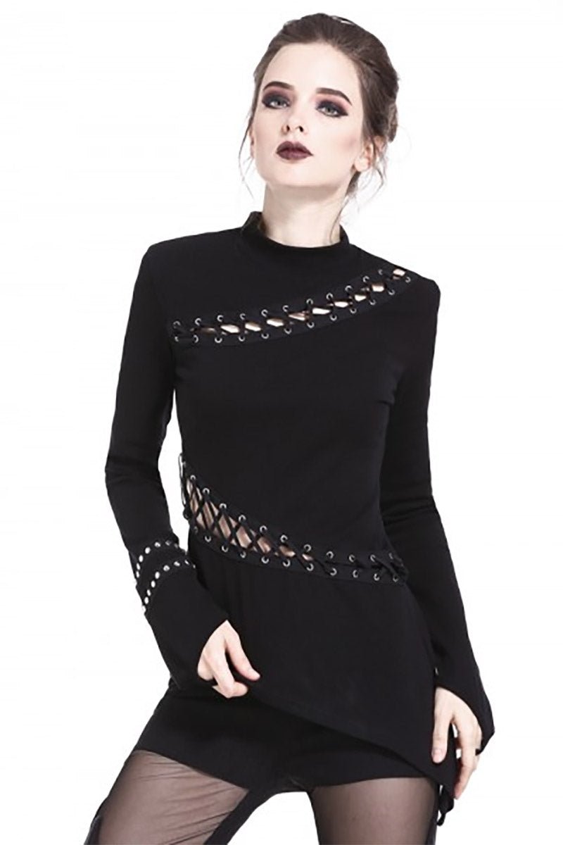 Edwina Scissorhands Lace-Up Top – VampireFreaks