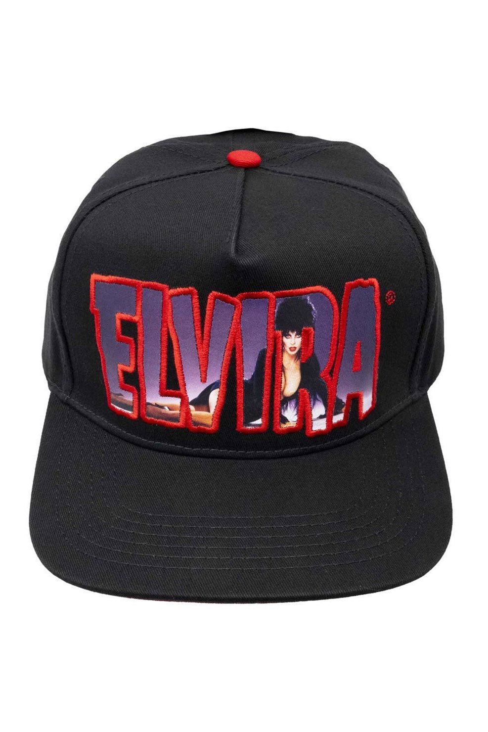 Elvira Lay Down Logo Red Hat – VampireFreaks
