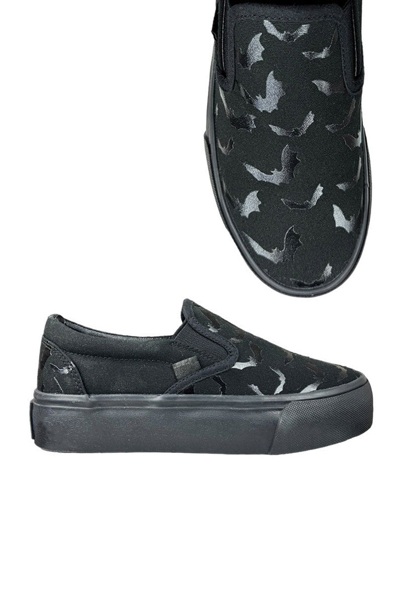 Chill Bat Platform Sneakers [Blackout] – VampireFreaks
