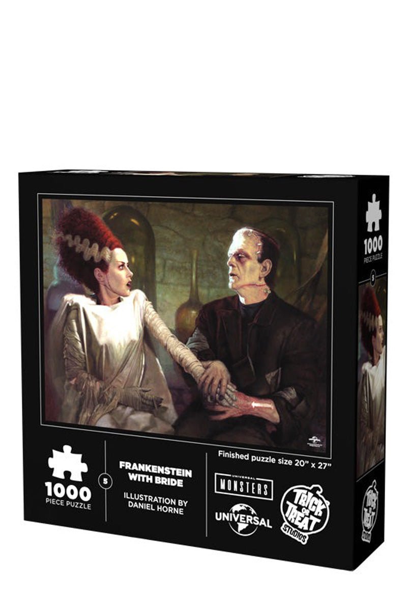 Frankenstein with Bride Jigsaw Puzzle 1,000 pc – VampireFreaks