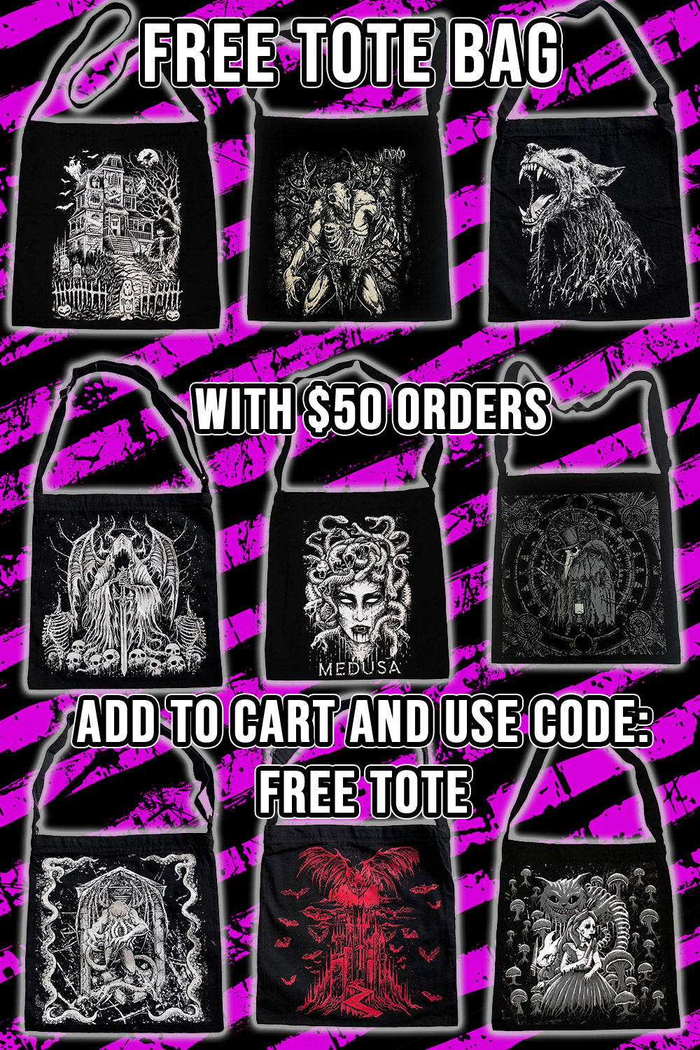 Shoulder Sling Zipper Tote Bag – VampireFreaks