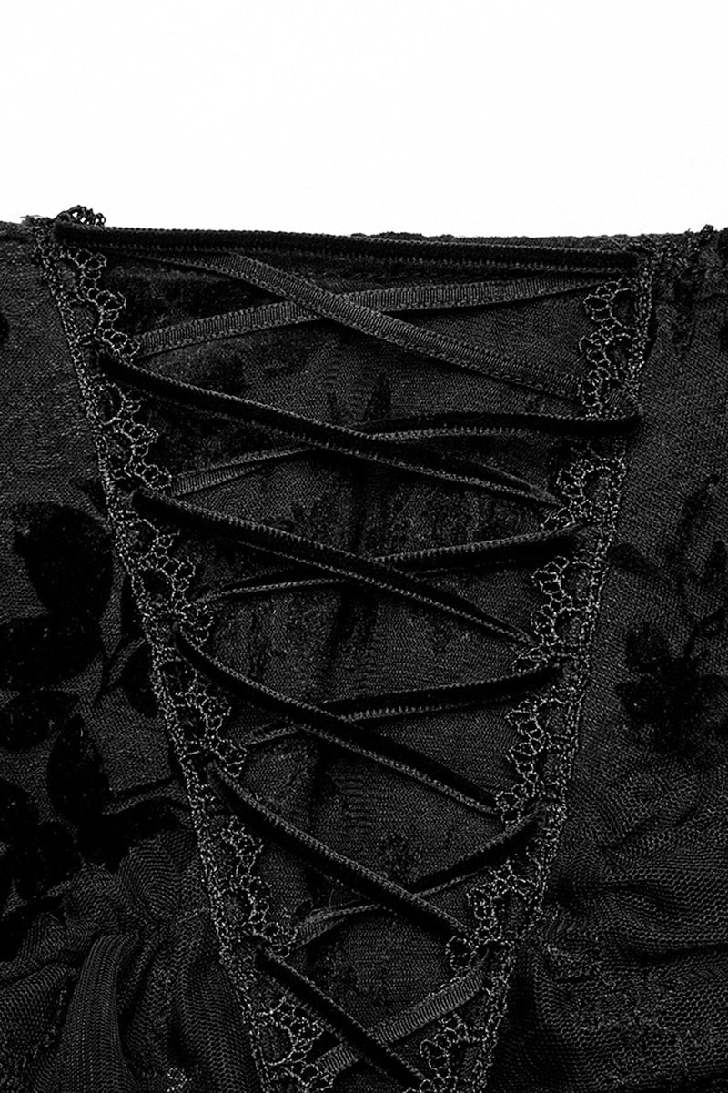Ghostlore Lace Maxi Skirt Black Vampirefreaks