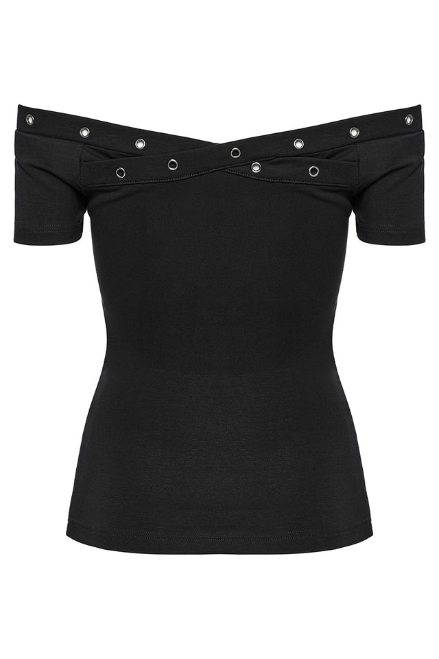 90s Goth Off-the-Shoulder Top – VampireFreaks