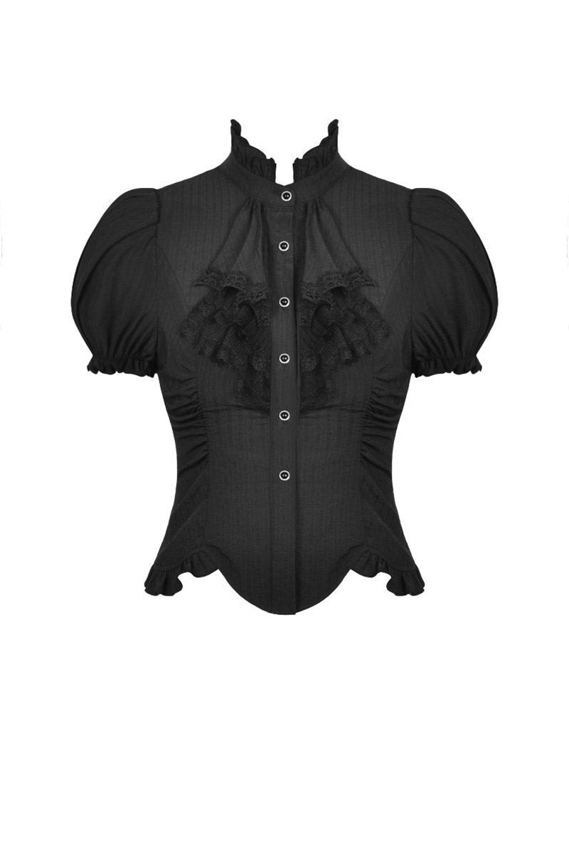 Mourning Hour Puffed Shoulder Top [Black] – VampireFreaks