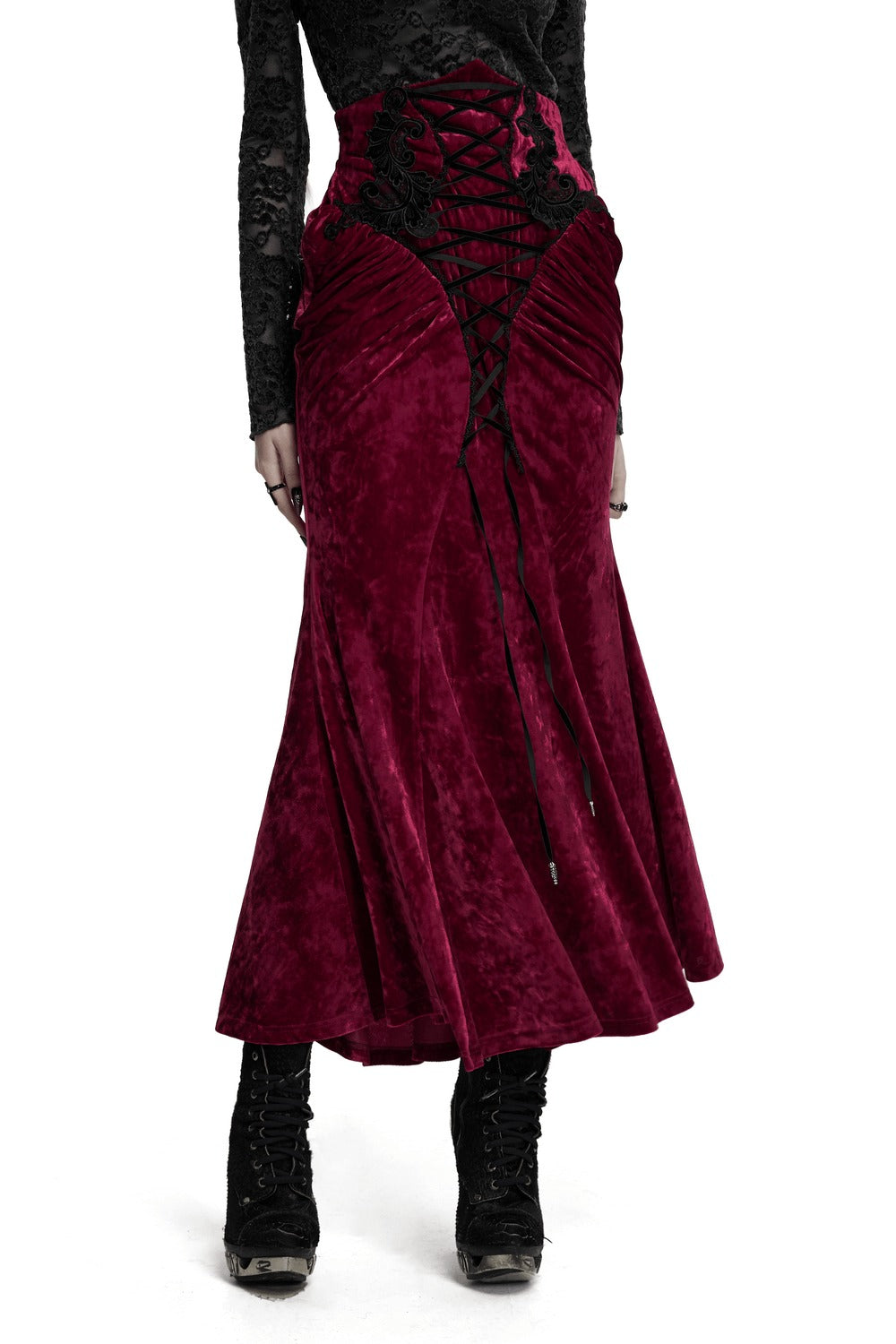 Cabernet Sauvignon Velvet Skirt [Wine Red] – VampireFreaks