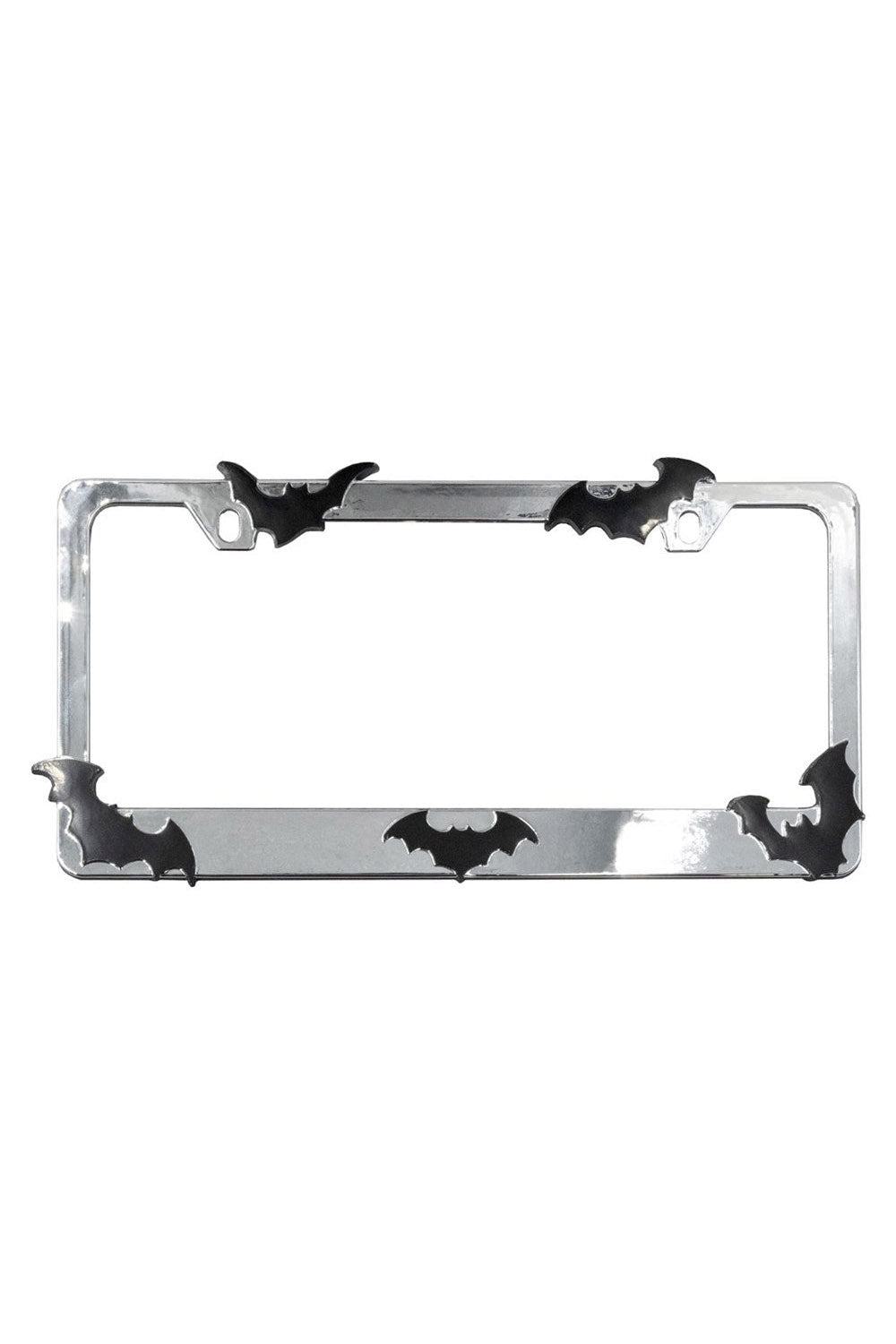 Bat License Plate Frame Chrome – VampireFreaks