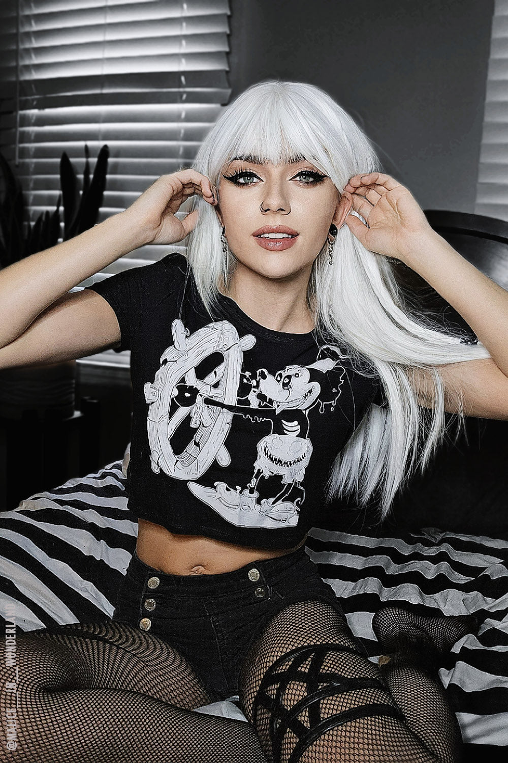 Steamboat Willie Mickey Zombie Crop Top Vampirefreaks