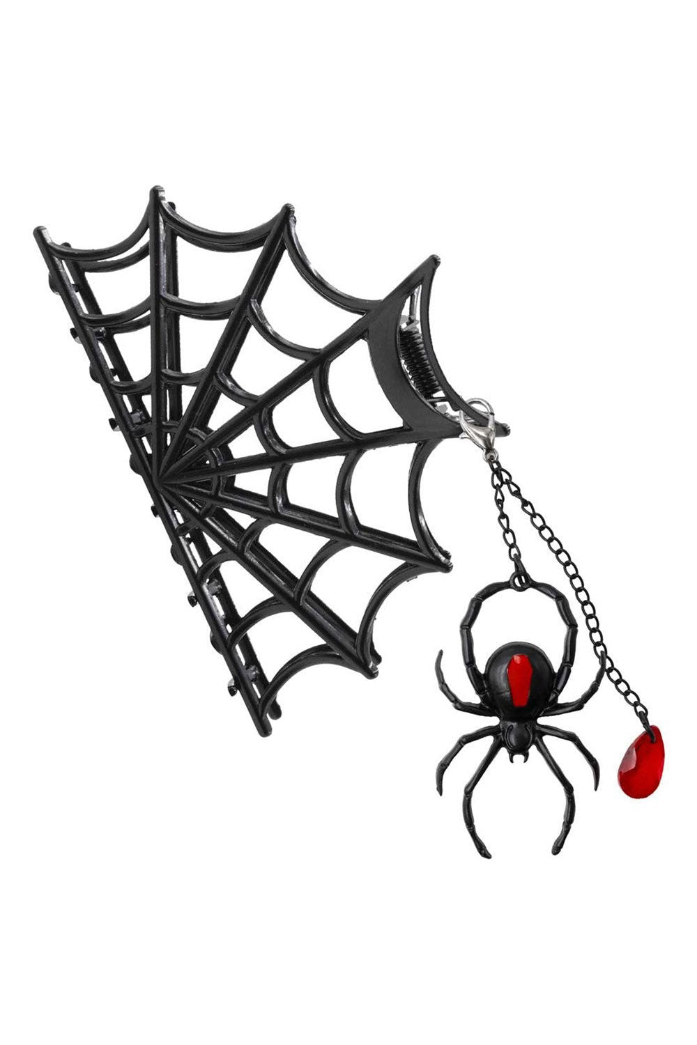 Spider Charm Web Claw Clip [Black] – VampireFreaks