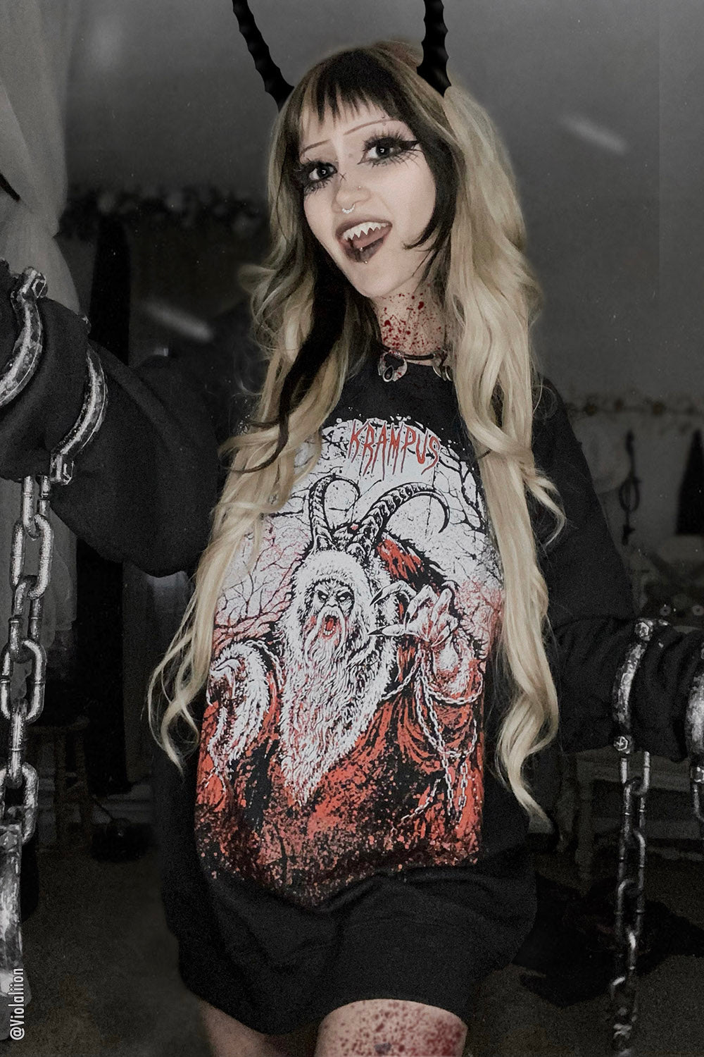 Naughty List Krampus Sweatshirt – VampireFreaks