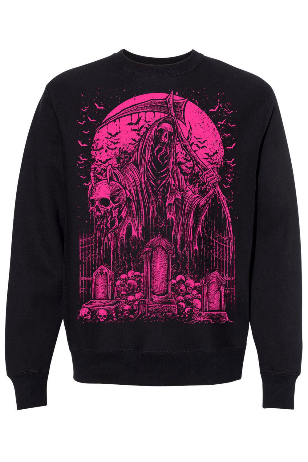 Graveyard Grim Reaper Sweatshirt [PINK] – VampireFreaks