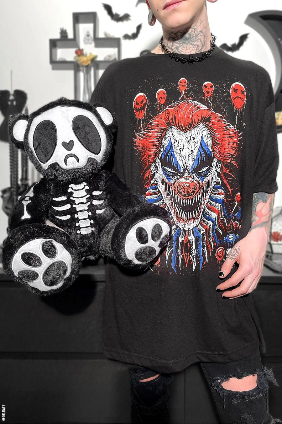 Grumpy Bones Bear Plush Toy – VampireFreaks