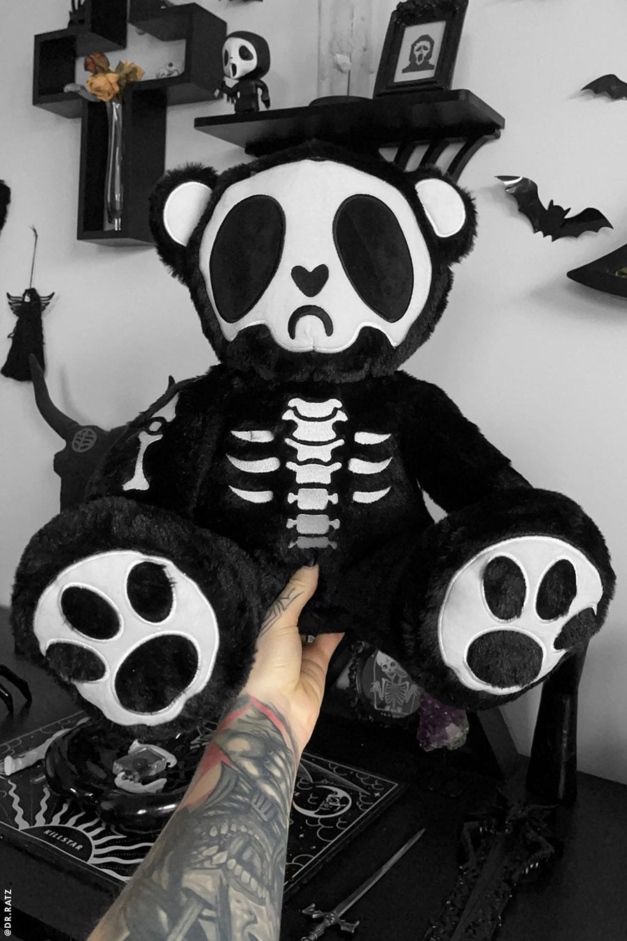 Grumpy Bones Bear Plush Toy – VampireFreaks