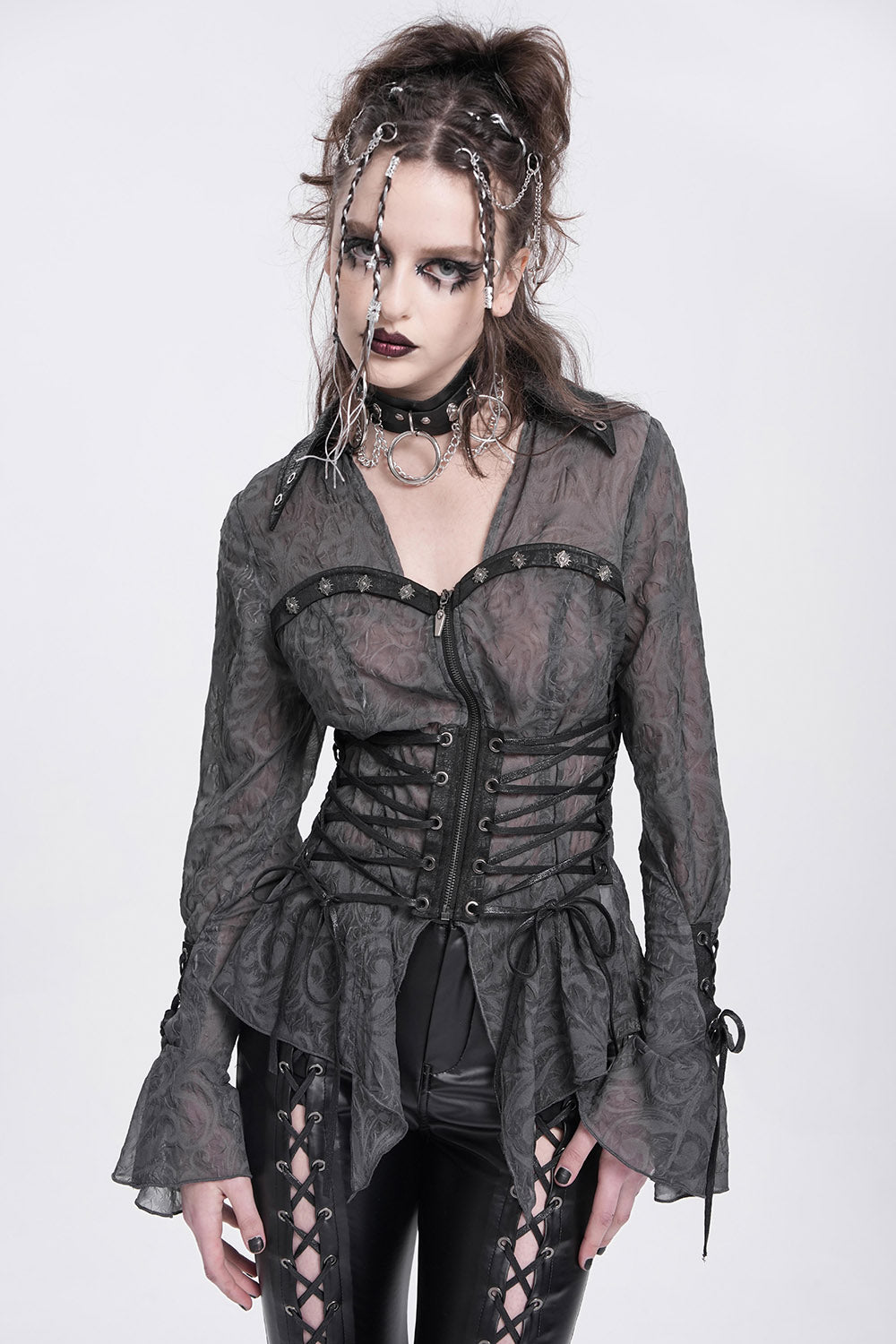Of Dungeons and Dread Lace-Up Shirt – VampireFreaks