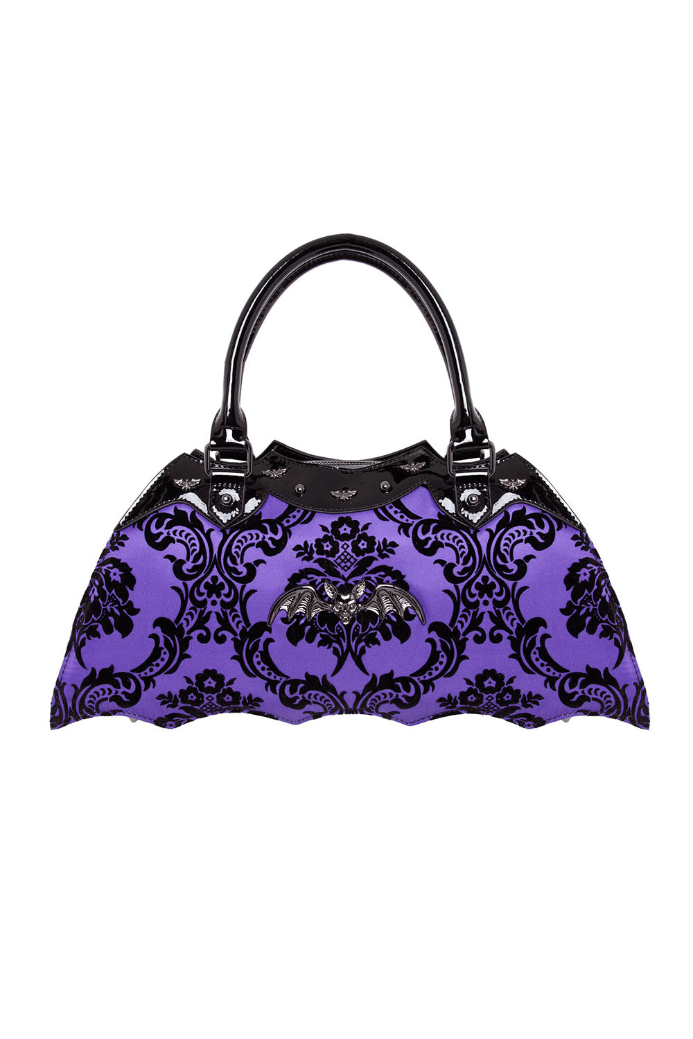 Damask Bat Handbag In Violet – VampireFreaks