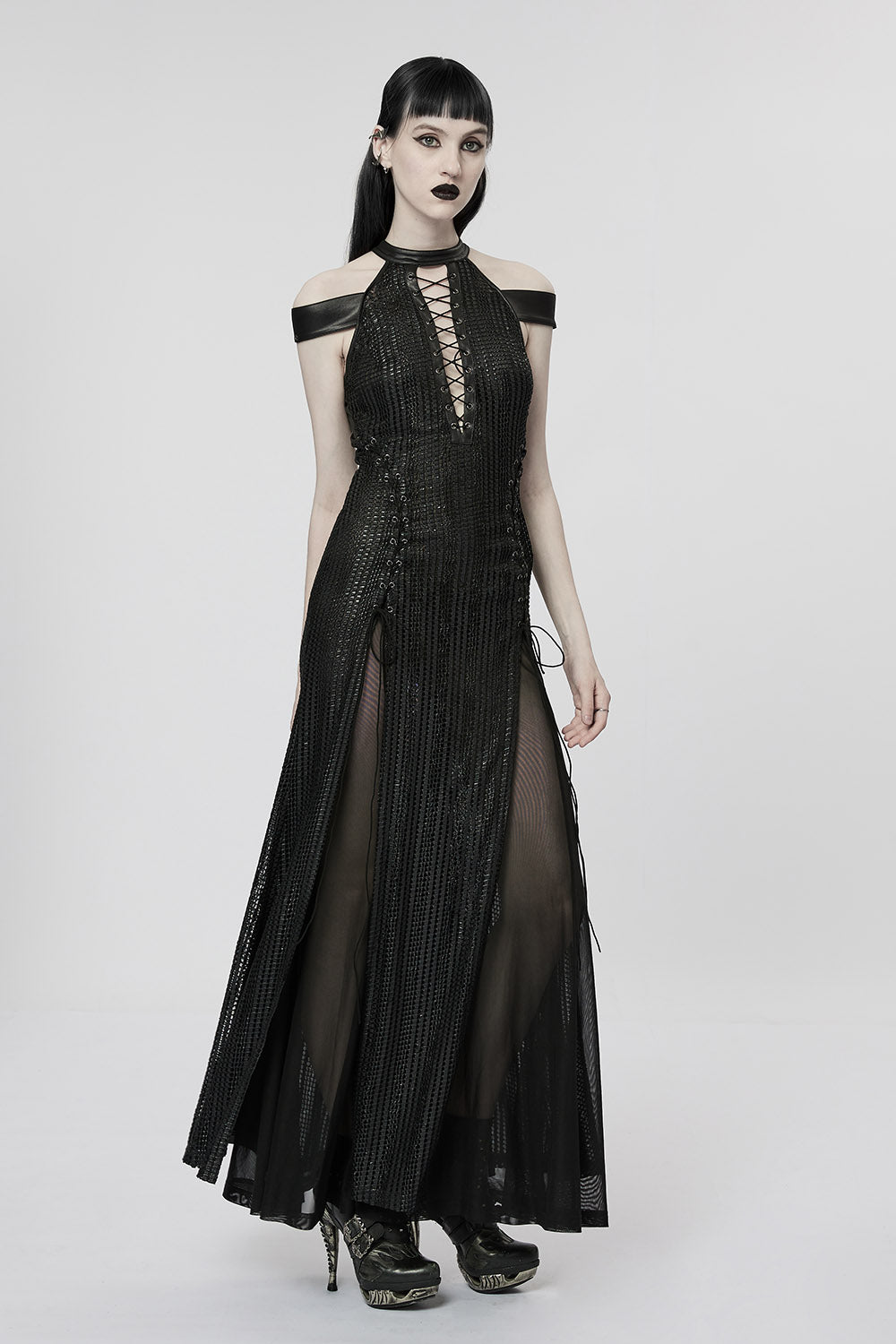 Medusa's Gaze Leg Slit Dress – VampireFreaks