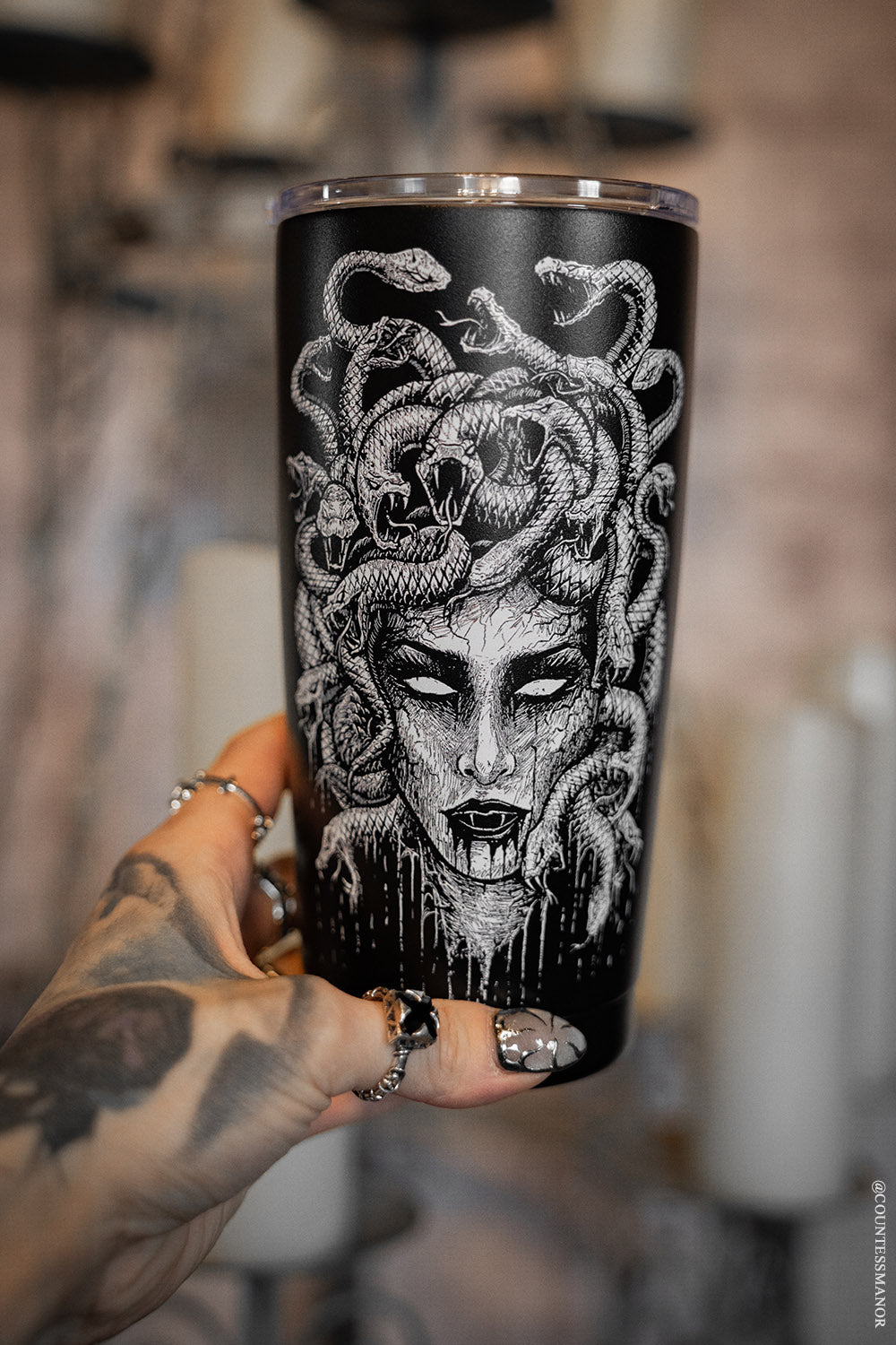 Medusa 20 oz Travel Mug – VampireFreaks