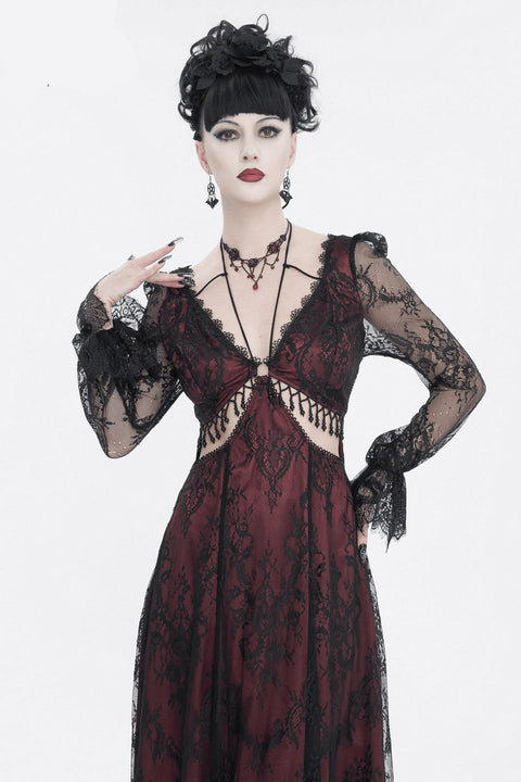Blood Burgundy Beaded Goth Dress – VampireFreaks