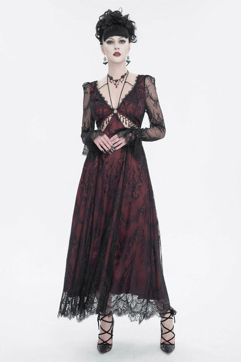 Blood Burgundy Beaded Goth Dress – VampireFreaks