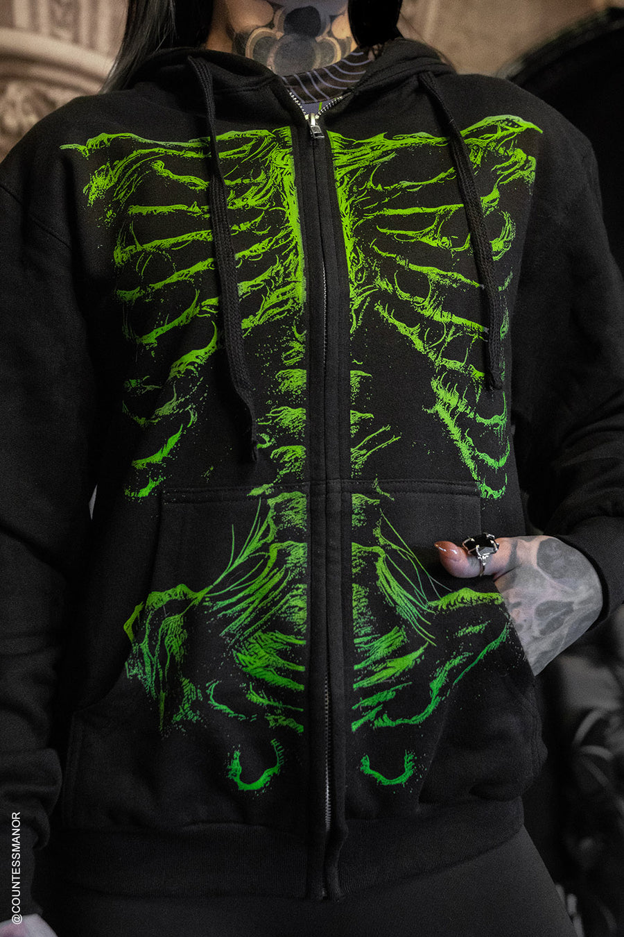 Zombie Rot Skeleton Hoodie [Monster Green] – VampireFreaks