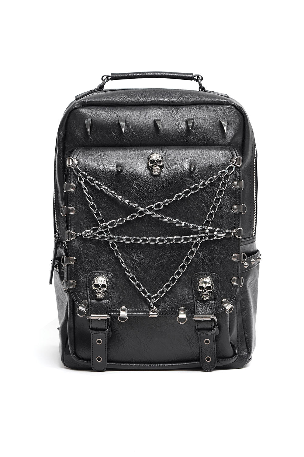 Catacombs Spiked Veagn Leather Backpack – VampireFreaks