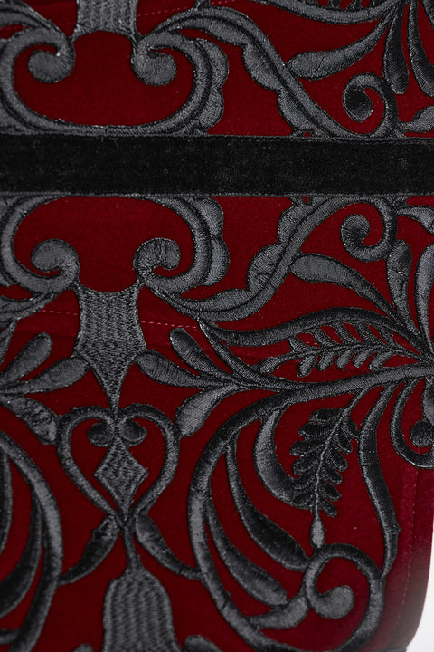 Blood Countess Embroidered Velvet Corset [Black/Red] – VampireFreaks