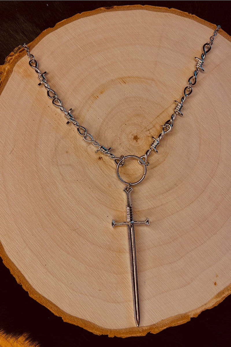 Sword Barbwire Necklace – VampireFreaks