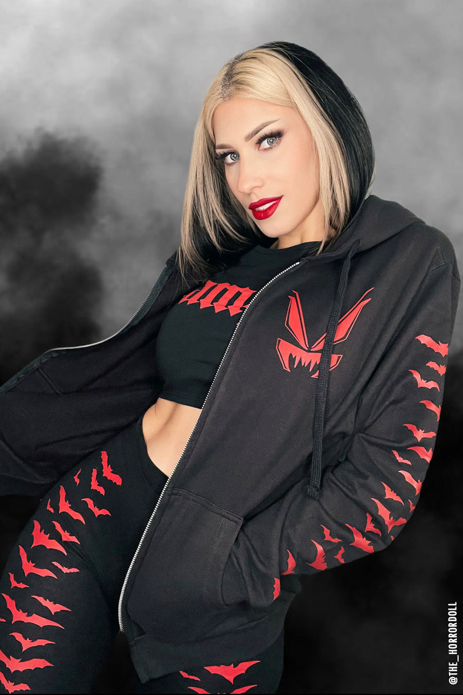 Vampire Castle Hoodie w/ Bat Sleeves [BLOOD RED] – VampireFreaks