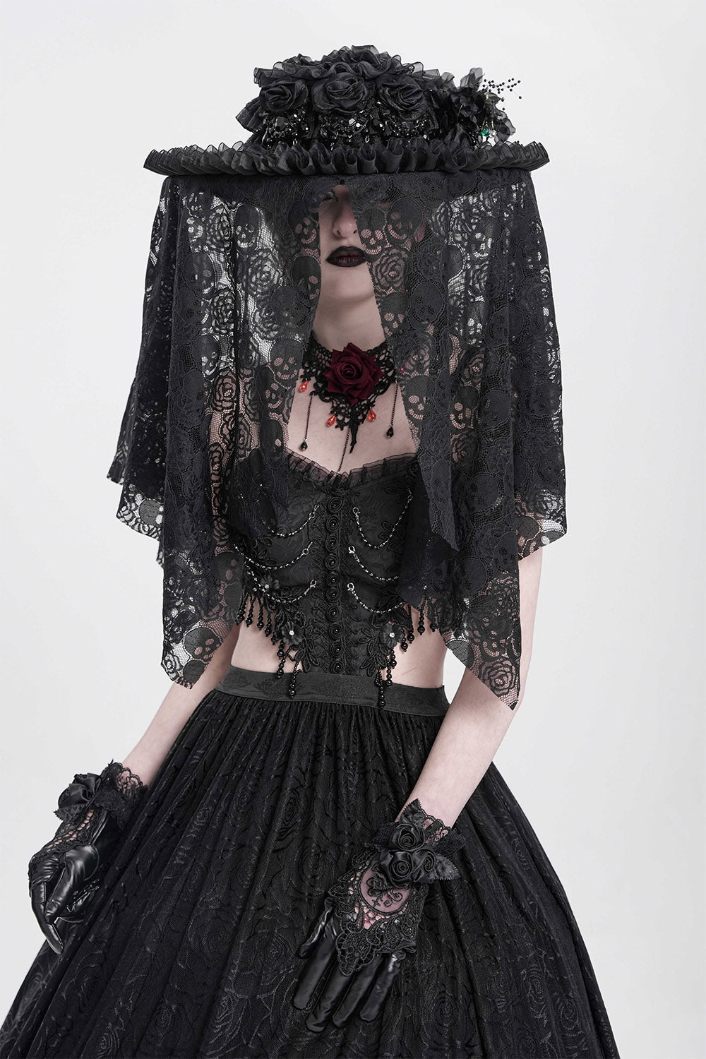 Rosegarden Funeral Veiled Hat – VampireFreaks