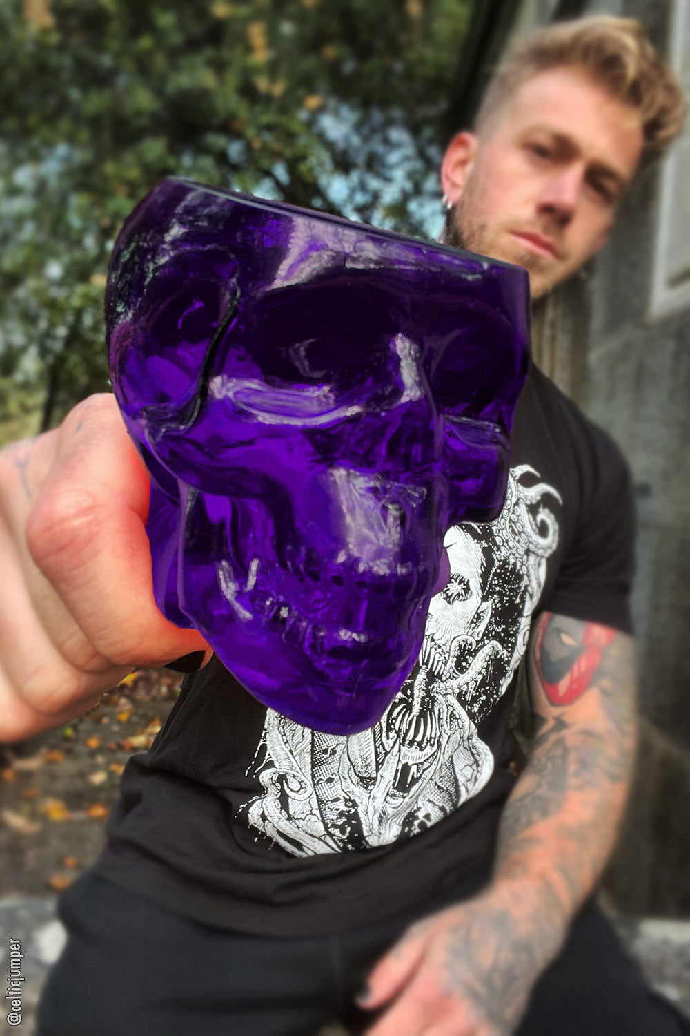 Skull Drinking Glass [Deep Purple] – VampireFreaks