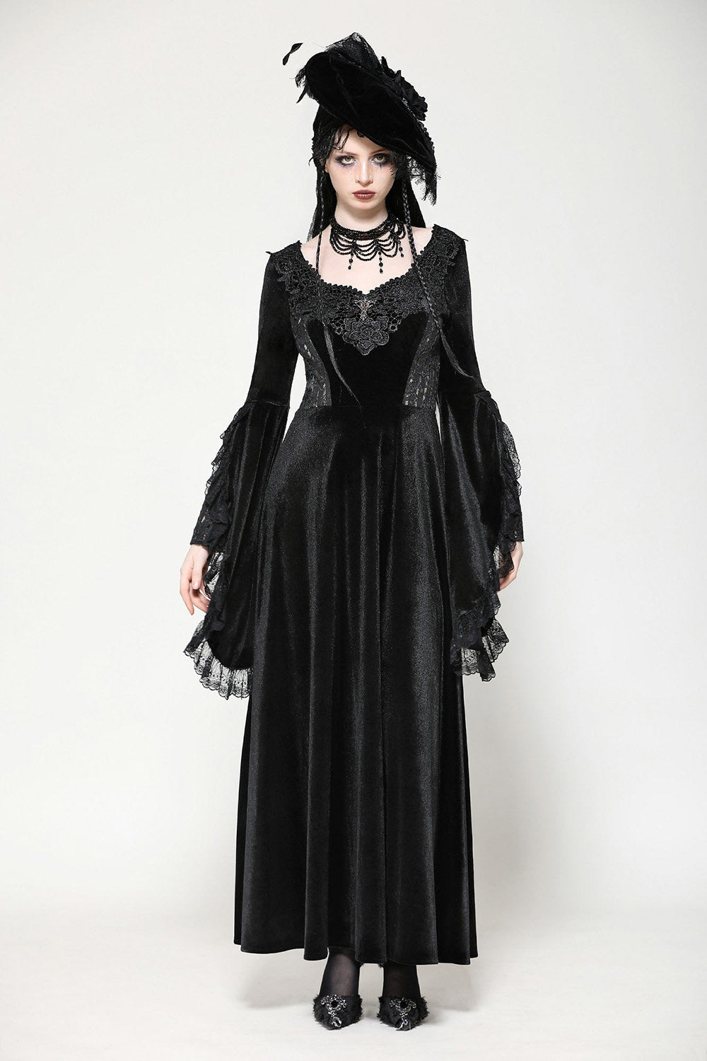 Noctem Velvet Vampire Maxi Dress – VampireFreaks