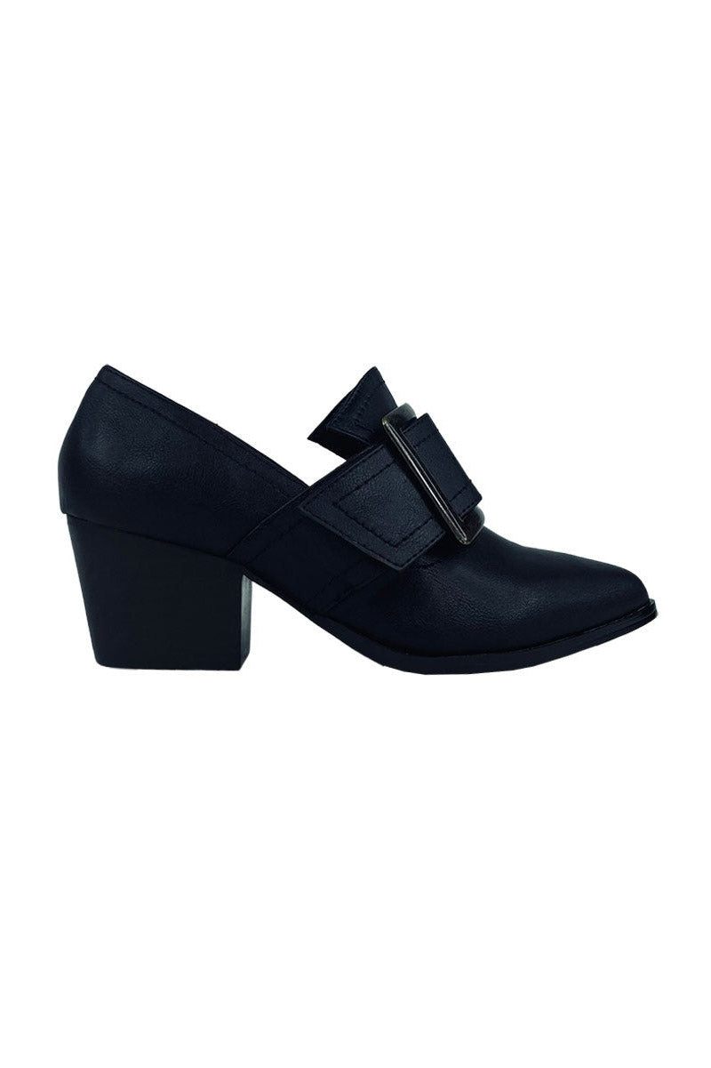 GRIMM Witch Heels [Matte Black/Brass Buckle] – VampireFreaks